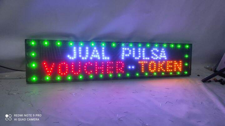 tulisan lampu LED JUAL PULSA VOUCHER TOKEN new | Lazada Indonesia