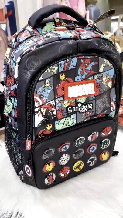 【Manila Ship】New Smiggle Backpack MARVEL Boys backpack for primary ...