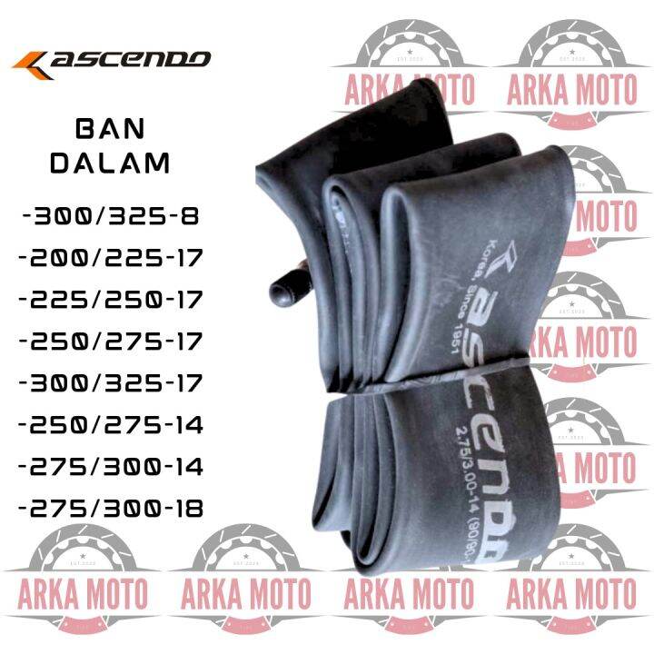 BAN DALAM MOTOR ASCENDO BERBAGAI UKURAN RING 8/14/17/18 | Lazada Indonesia