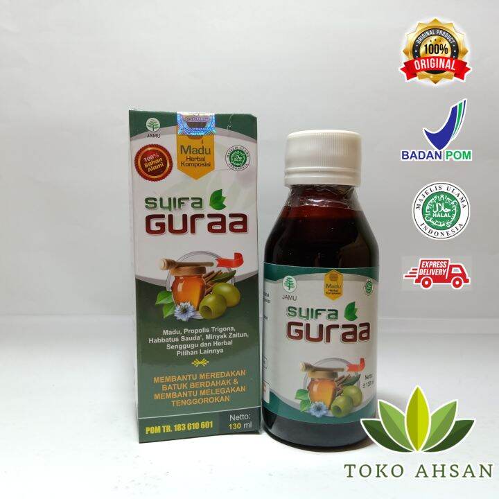 Madu Syifa Guraa Al-Ghuroba' 130ml | Meredakan Tenggorokan dan Batuk ...