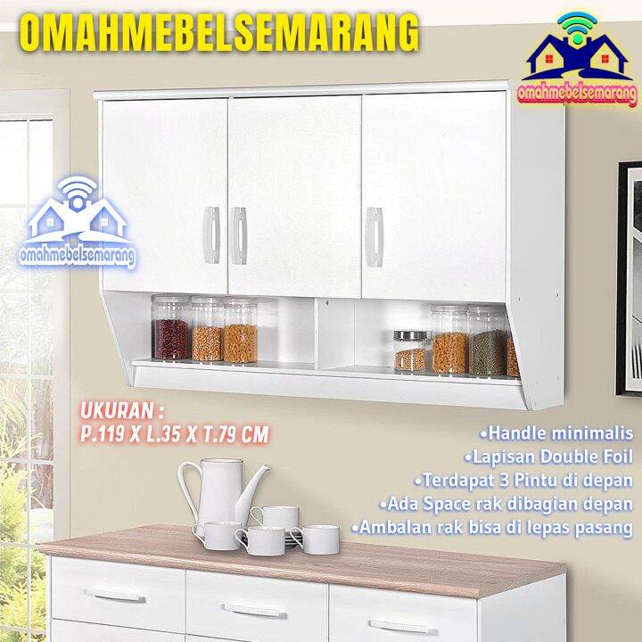 Kitchen Set Atas 3 pintu NIGHT 03 Almari Rak Dapur Gantung minimalis ...