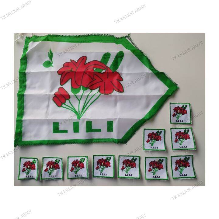 TANDA REGU BUNGA LILI SET BENDERA PENGGALANG PUTRI PRAMUKA | Lazada ...