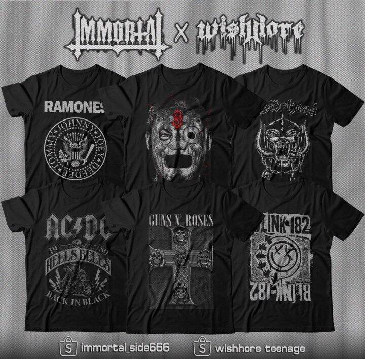 Outfits KAOS BAND SERIES / RAMONES / SLIPKNOT / MOTORHEAD / ACDC / GUNS ...