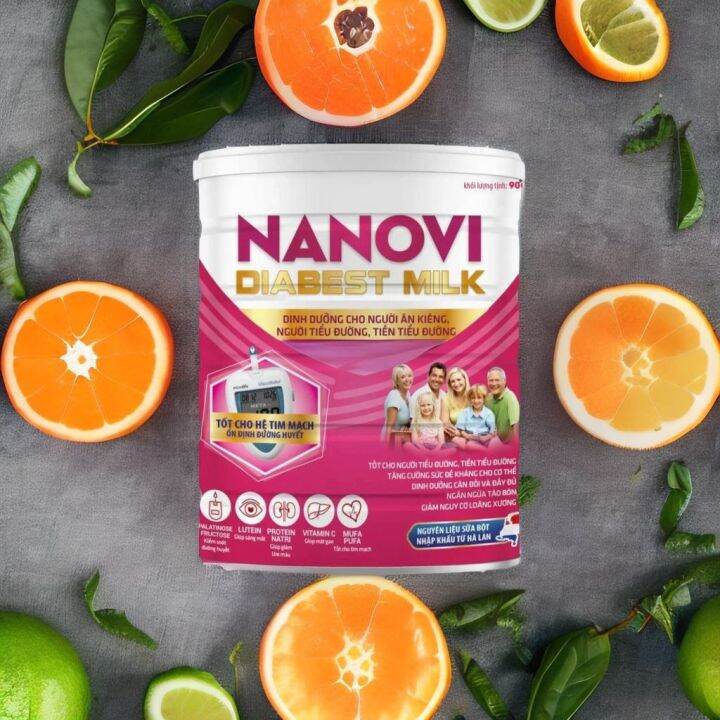 Sữa non Tiểu đường NANOVI DIABETS MILK 900G bổ sung dinh dưỡng dành cho người tiểu đường, tiền ...