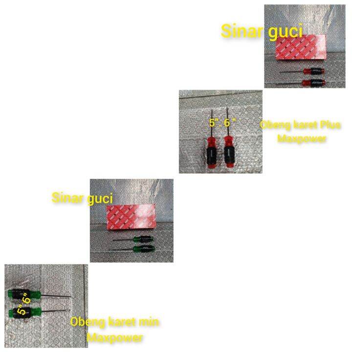 Obeng gagang Karet Min Dan Plus Berbagai Ukuran Maxpower | Lazada Indonesia