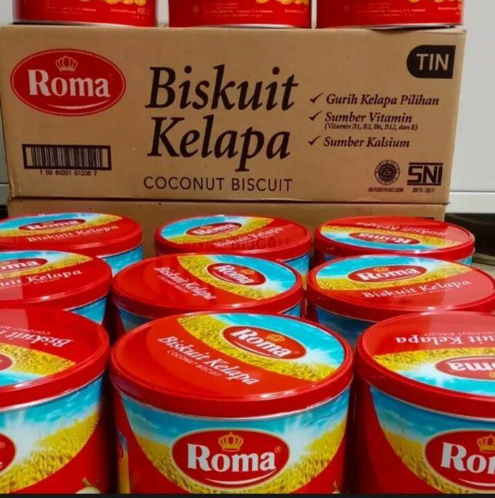 BISKUIT ROMA KELAPA KALENG 1 DUS ISI 6 PCS 345gr | Lazada Indonesia