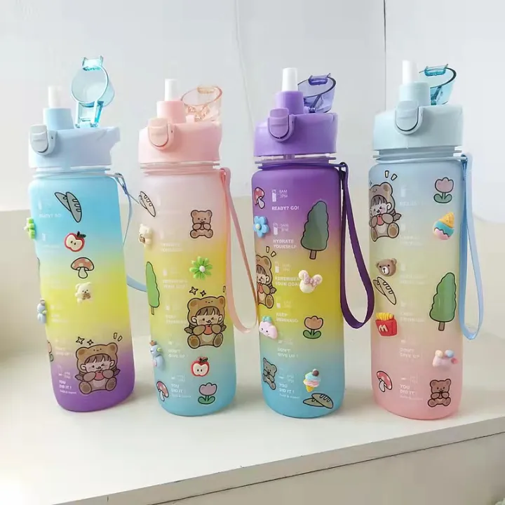 Botol Minuman Free Sticker Yang Lagi Trend 1L / & Ada Juga Botol ...