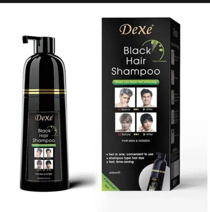 DEXE Black Hair Color Shampoo Instant Hair Blacking brown | Lazada
