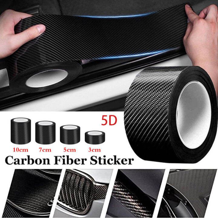 5D Carbon Fiber Sticker Waterproof Glossy Vinyl Roll Motorcycle Decal ...