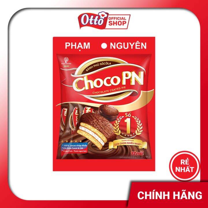 Bánh socola kem Choco PN gói 216g (12 cái) | Lazada.vn