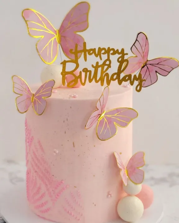 Topper Cake / Hiasan Kue Bentuk Kupu Kupu Sudah Dilengkapi Kawat dan ...