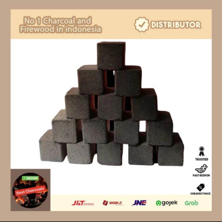 Arang Briket Cube 1 Kg BBQ Premium Panggang Food Areng Barbeque ...