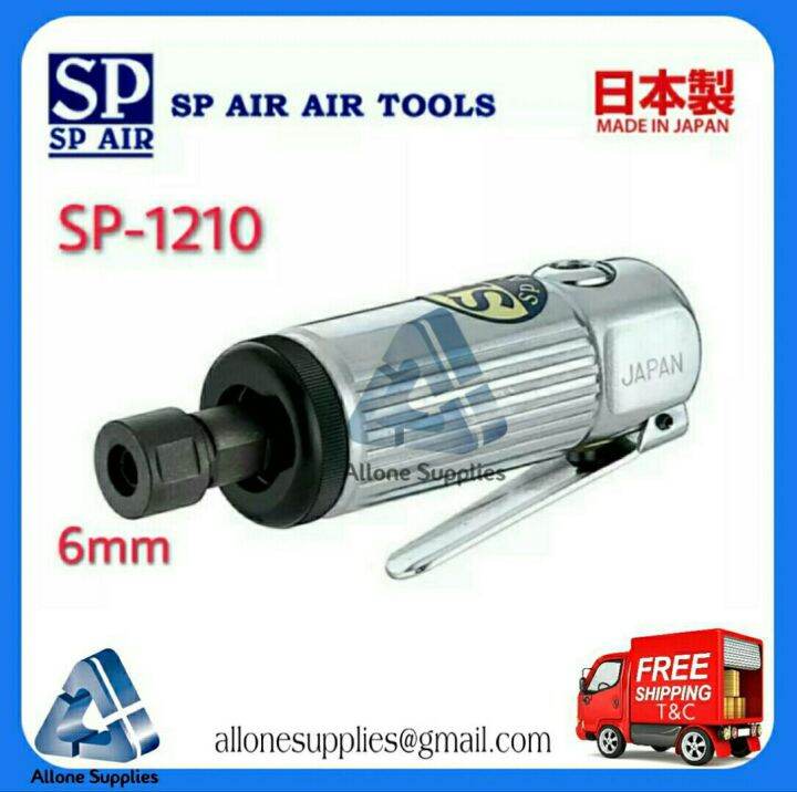" JAPAN " SP Air Tools SP-1210 Die Grinder Collet size : 1/4" / 6mm, Fast Speed 23'000 rpm , For ...