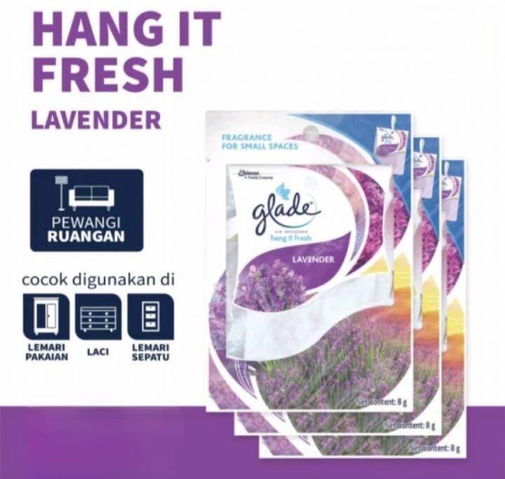 GLADE HANG IT FRESH air freshener with natural granule net content 8g ...