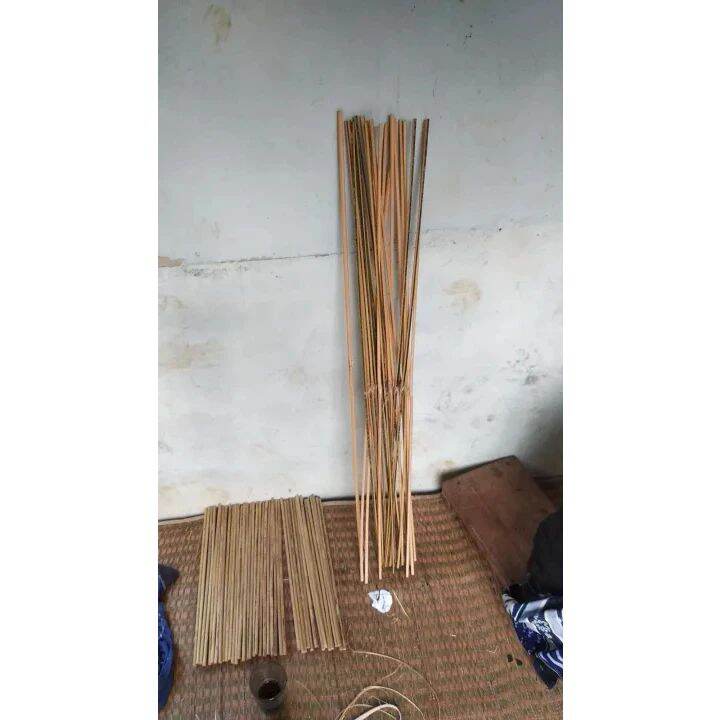 10 batang stik bambu bulat ukuran 1m atau 100cm diameter 7 mm | Lazada ...