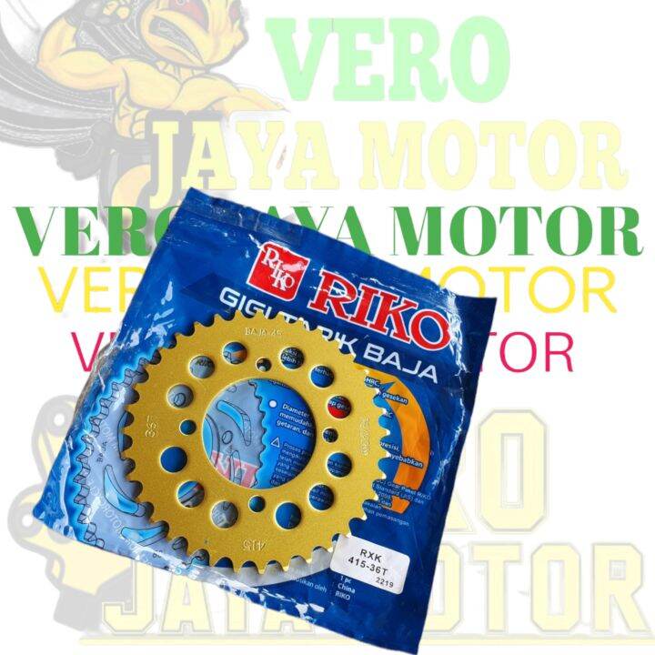 GIR GER GEAR BELAKANG RACING GOLD RX KING UKURAN 36-415 MERK RIKO BAHAN ...