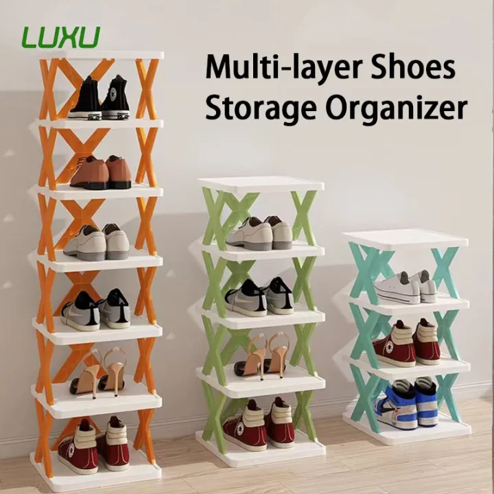 LUXU 3/5/6/7 Layers Large Open Storage Box Foldable Stackable Shoebox ...