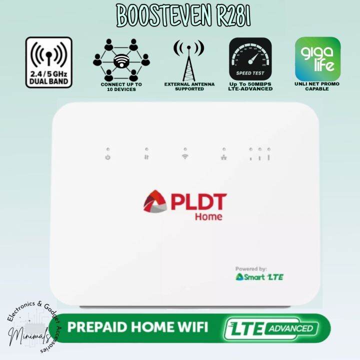 PLDT Prepaid WiFi BOOSTEVEN R251 CAT 6 Up To 50Mbps (Suitable For ...