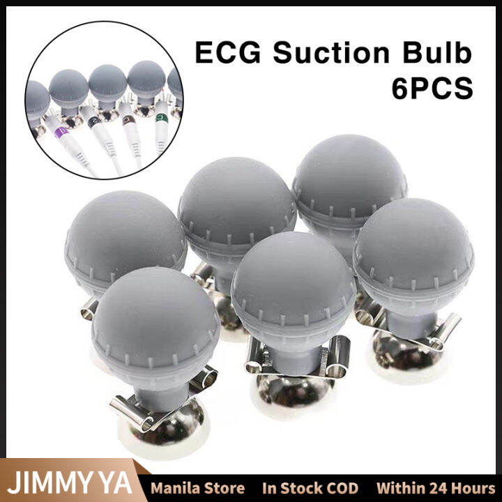 6pcs/set ECG Electrodes Suction Bulb Chest Electrode Set ECG Electrode ...