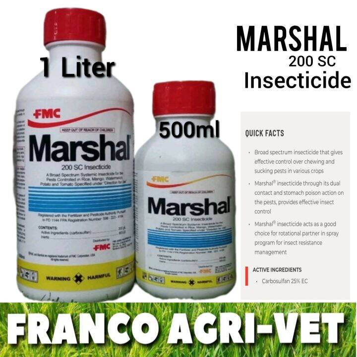 FMC Marshal 200 SC Insecticide ( 1 Liter / 500ml ) | Lazada PH
