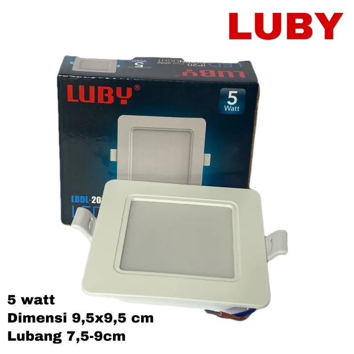 Luby Downlight Led 5 Watt Led panel Inbow Kotak | Lazada Indonesia