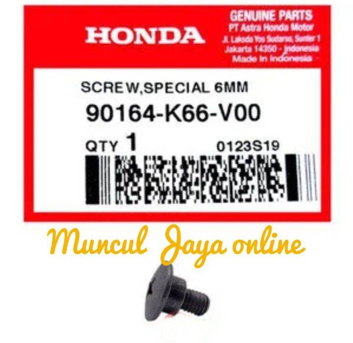 90164-K66-V00 Baut Jalu Beat Genio 2019-2023 Vario 160 Screw Special 6 MM Drat Ulir 10 | Lazada ...