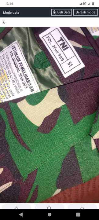 pdl loreng tni bahan Baloteli Ukuran S1,S2, B2 | Lazada Indonesia