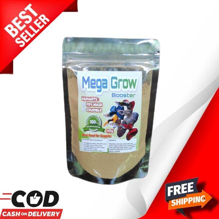 mega grow booster (10+1 Promo!) best food for guppies (fry mash and ...
