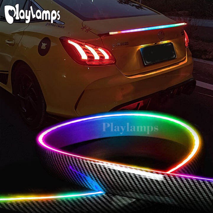 Universal Rear Spoiler Lip Kit Exterior Parts Brake Light Car Trunk ...