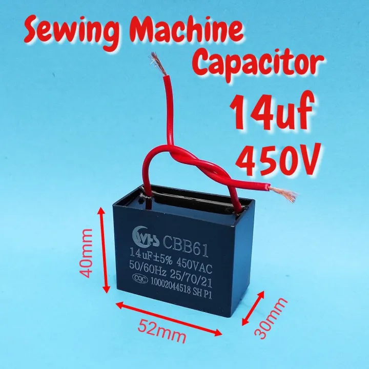 14uf 450V Sewing Machine Capacitor kapasitor mesin jahit | Lazada