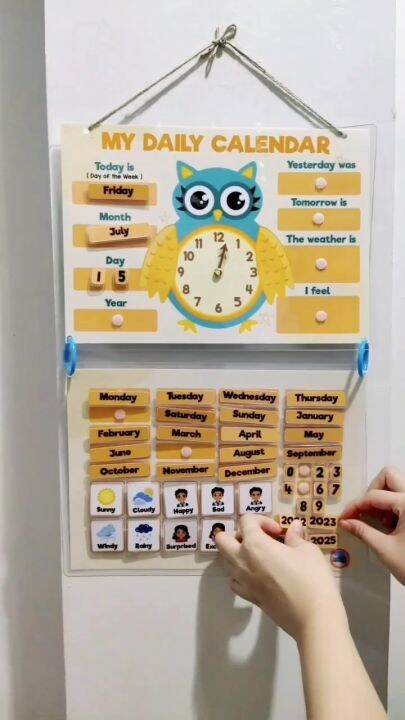 INTERACTIVE CALENDAR WITH CLOCK | Lazada PH