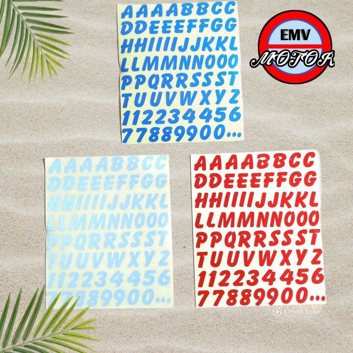 sticker huruf + angka harga perlembar | Lazada Indonesia