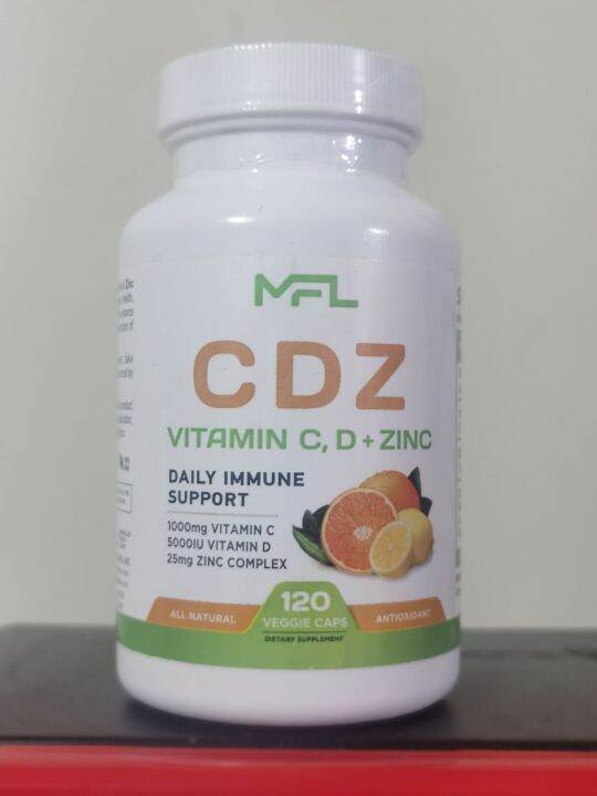 MFL CDZ vitamin C D d3 Zinc 120 capsule immune health multivitamin ...