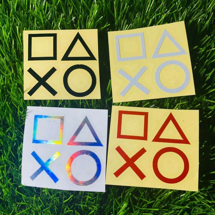 Sticker kode ps stik plastation kotak segitiga O X cuting sticker 1pcs ...