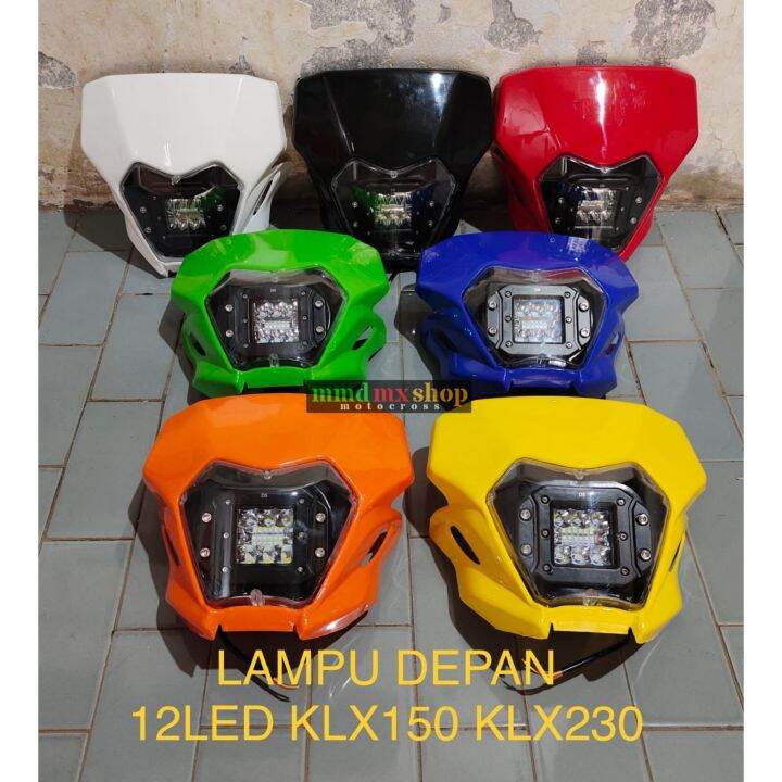 Headlamp klx 230 12 led Reflektor batok lampu depan klx 230 led 12 mata ...