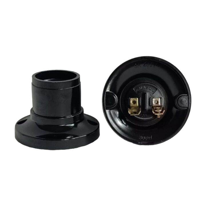 AMASCO - Lamp Holder / Fitting fitting Lampu Bulat Kecil Hitam | Lazada ...