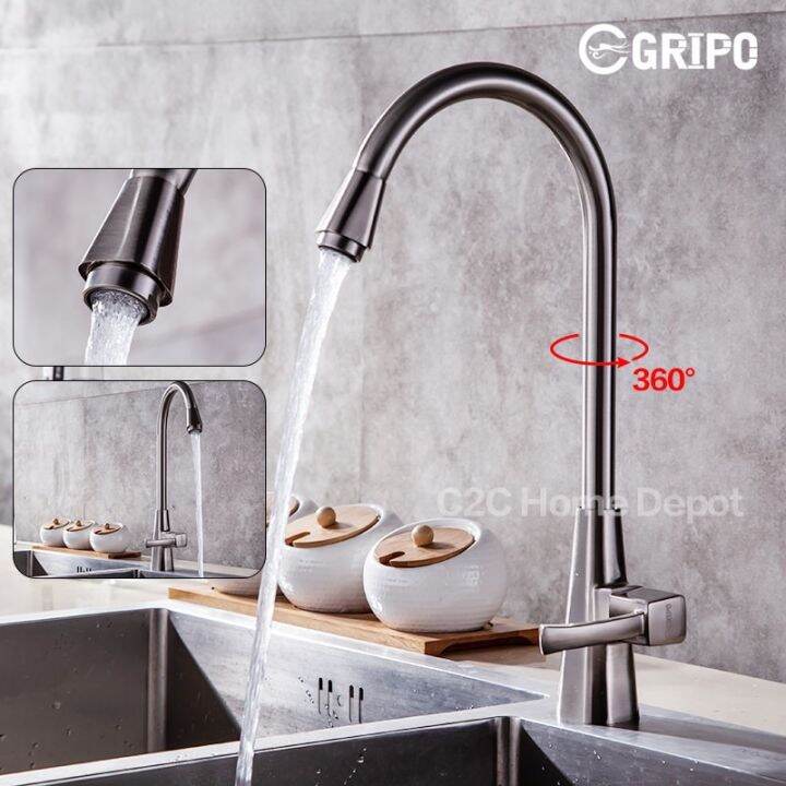 GRIPO high quality stainless kitchen faucet | Lazada PH