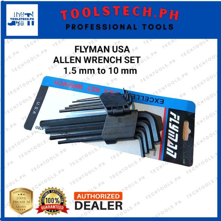 FLYMAN USA ALLEN WRENCH SET: HEX TYPE 1.5 mm to 10 mm | Lazada PH