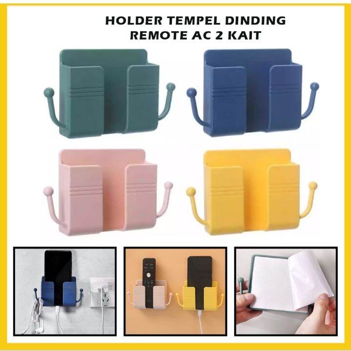 Rak Charger HP Gantung Tempat Remote TV AC Tempel Rak Tempel Dinding ...