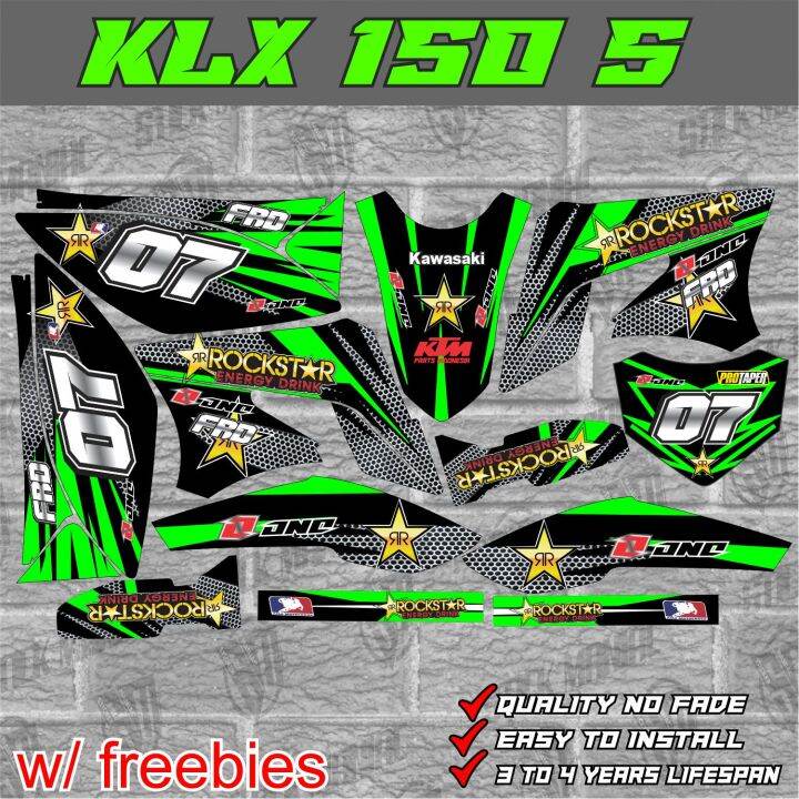 Kawasaki klx 150s decals sticker, laminated | Lazada PH