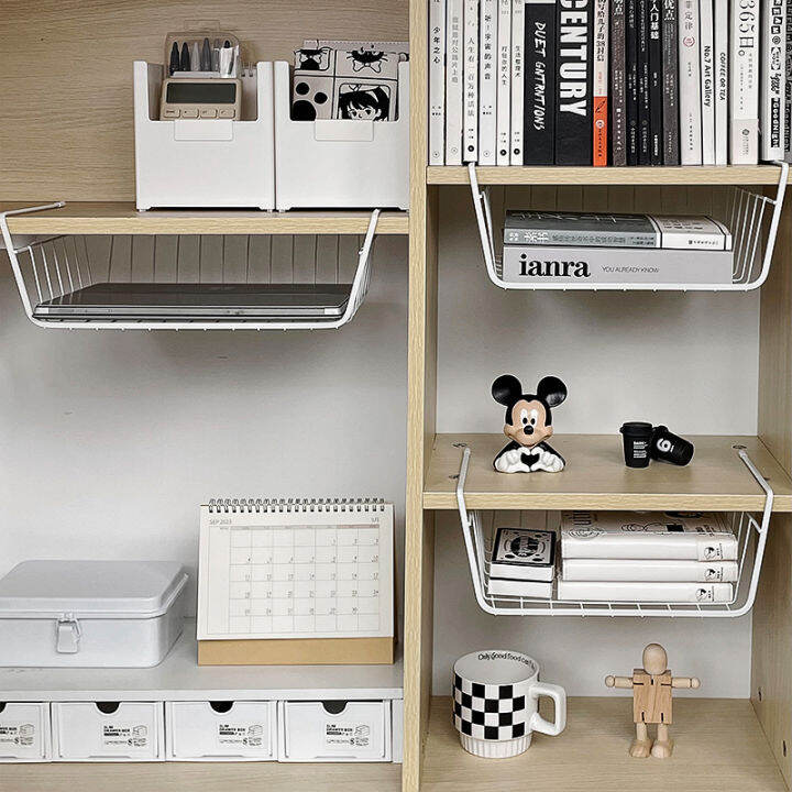 Under the Table Basket Rack Dormitory Good Things Office Desk Hanging ...