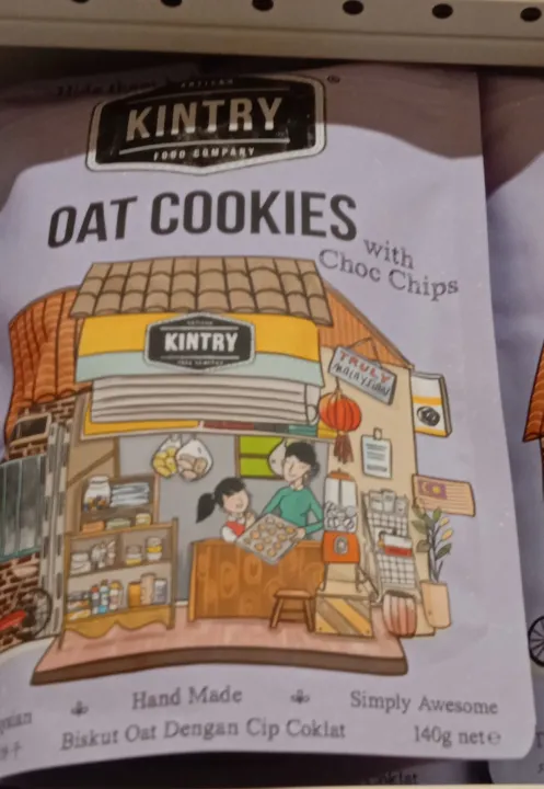 Kintry Oat Cookies With Choc Chips 140g | Lazada