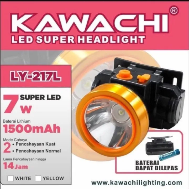 Senter Kepala Kawachi 7 Watt LY-217L | Lazada Indonesia