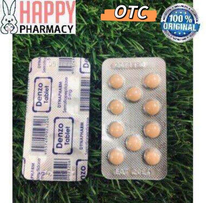 [ORIGINAL] Bengkak Gusi Sakit Gigi Denzo (Serratiopeptidase) 5mg 10’S ...