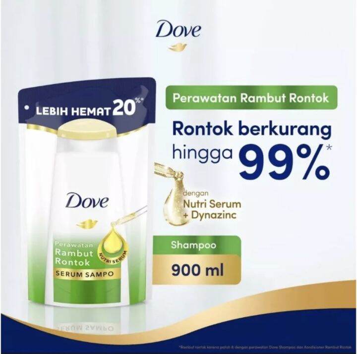 Dove Shampoo Anti Hair Fall refill Pouch 900ml | Lazada Indonesia