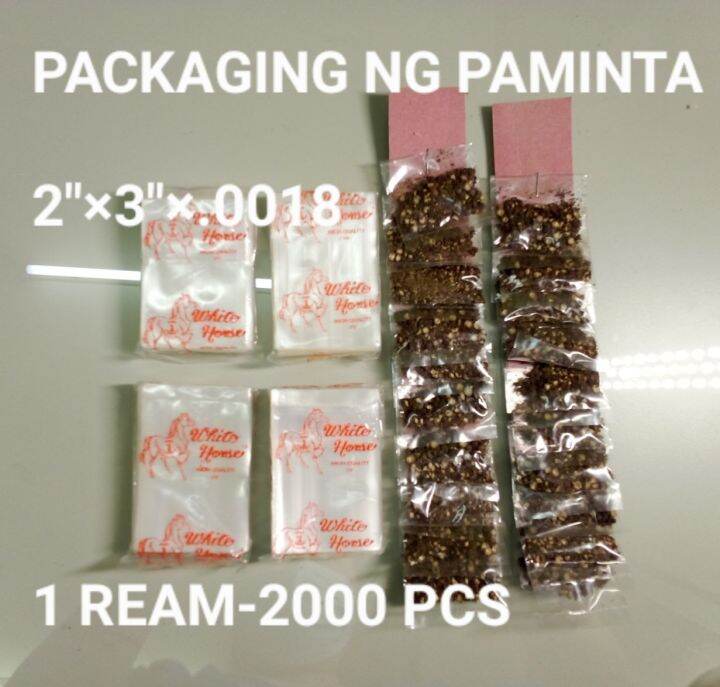 PACKAGING PLASTIC | REPACKING PAMINTA , 2"×3"×.0018 , PP CLEAR ...