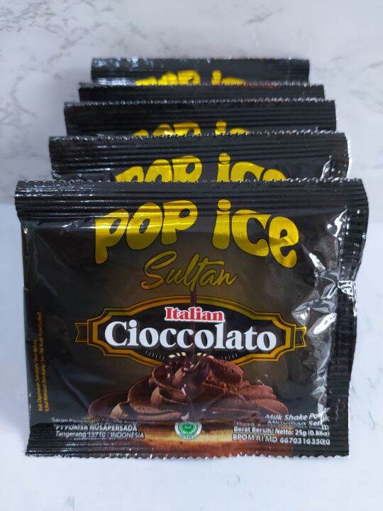 POP ICE SULTAN ITALIAN CIOCCOLATO (1 renceng isi 10 sachet 25gram ...