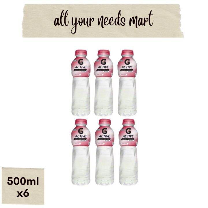 Gatorade G Active Electrolyte Water Drink (Keto Friendly) Berry 500ml x6 | Lazada PH