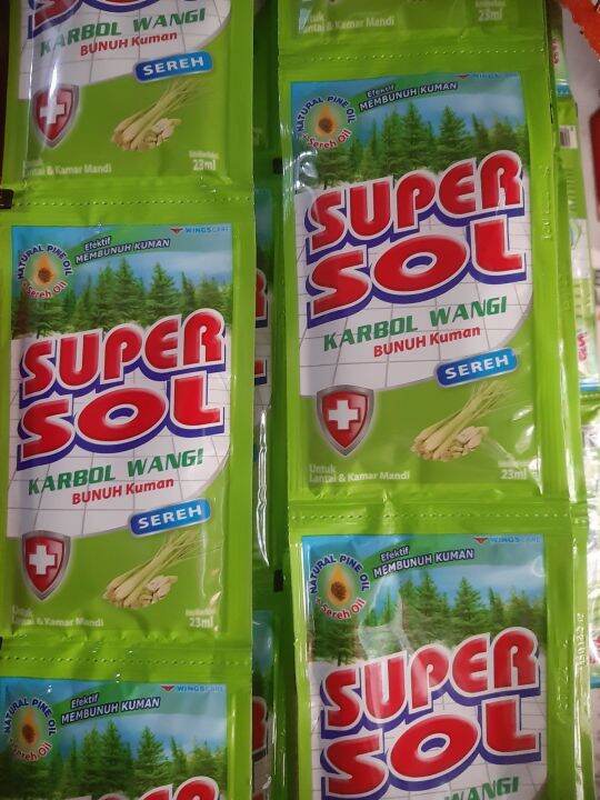 supersol karbol wangi 23 ml x 12 sachet | Lazada Indonesia