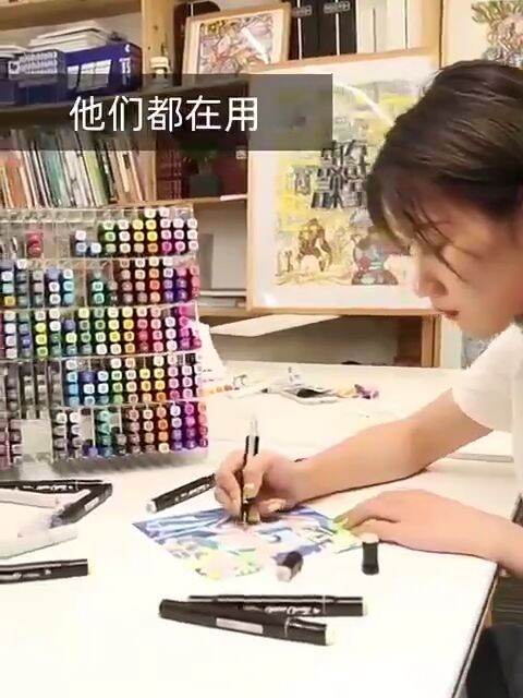 Touch five markers set 24/48/60/80/120/168 pcs for calligraphy Oily Art ...